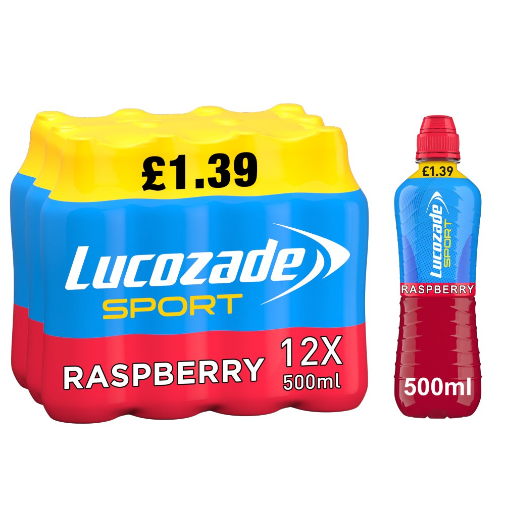 Lucozade Raspberry Sport Drink 12 x 500ml – Grocery Kingdom